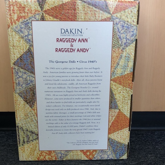 Dakin | Toys | Dakin Raggedy Ann Andy Limited Edition The Georgene ...